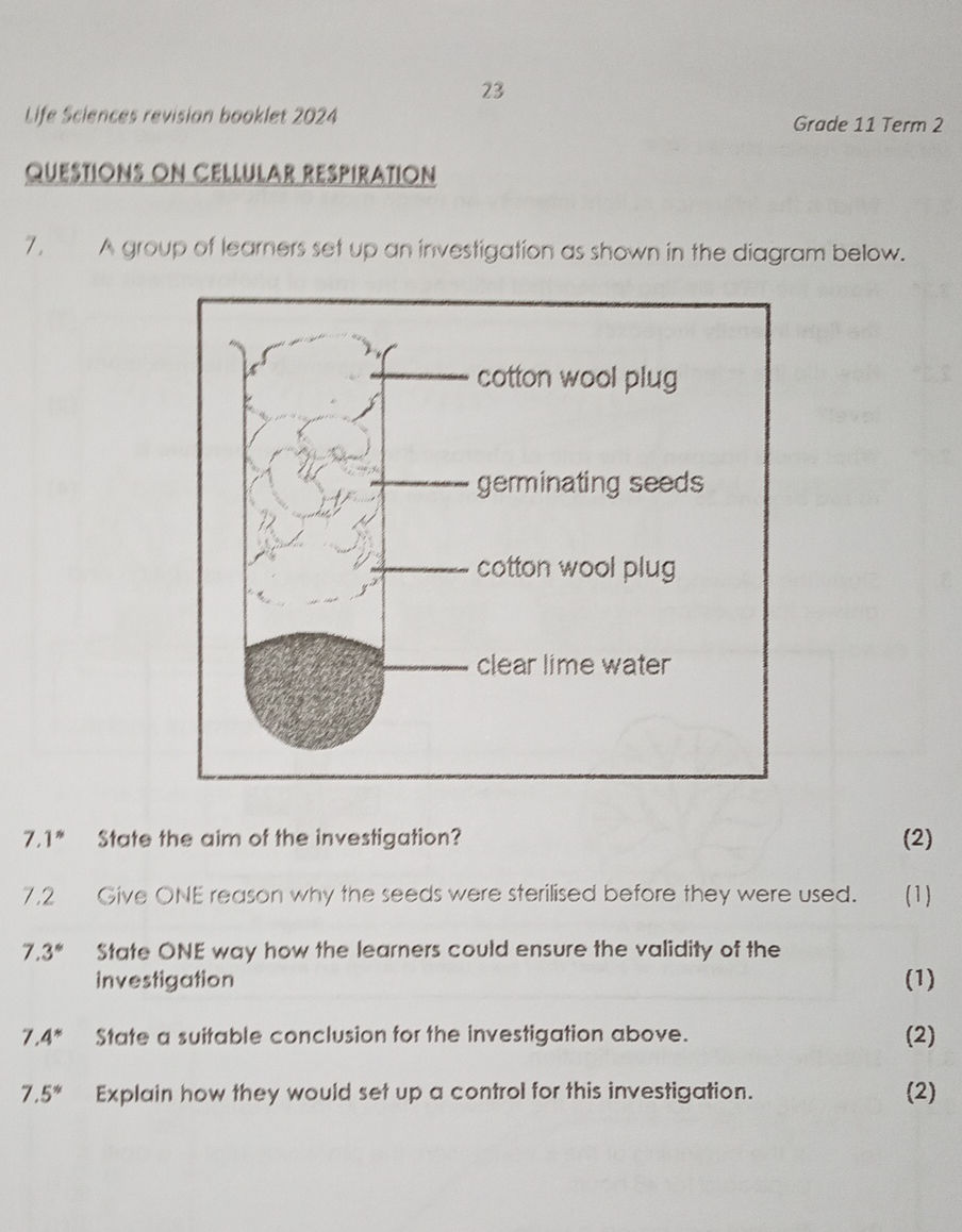 7. A group of learners set up an | StudyX