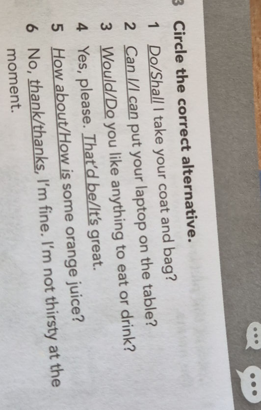 3 Circle the correct alternative. 1 | StudyX