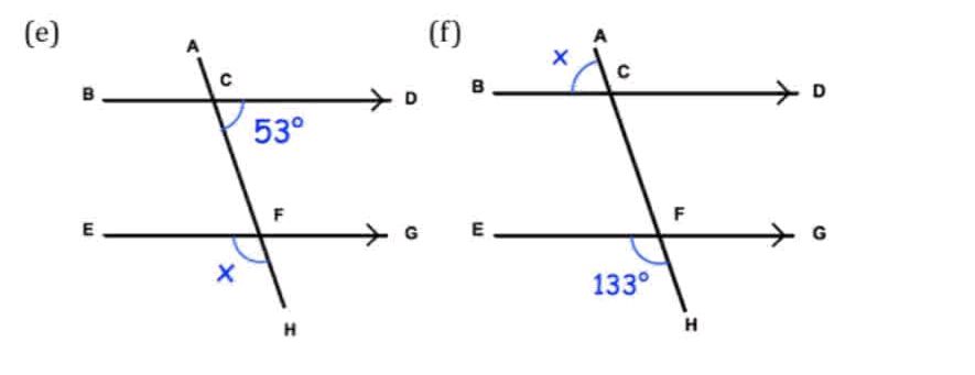 (e) The angle at C is 53 degrees. The angle | StudyX