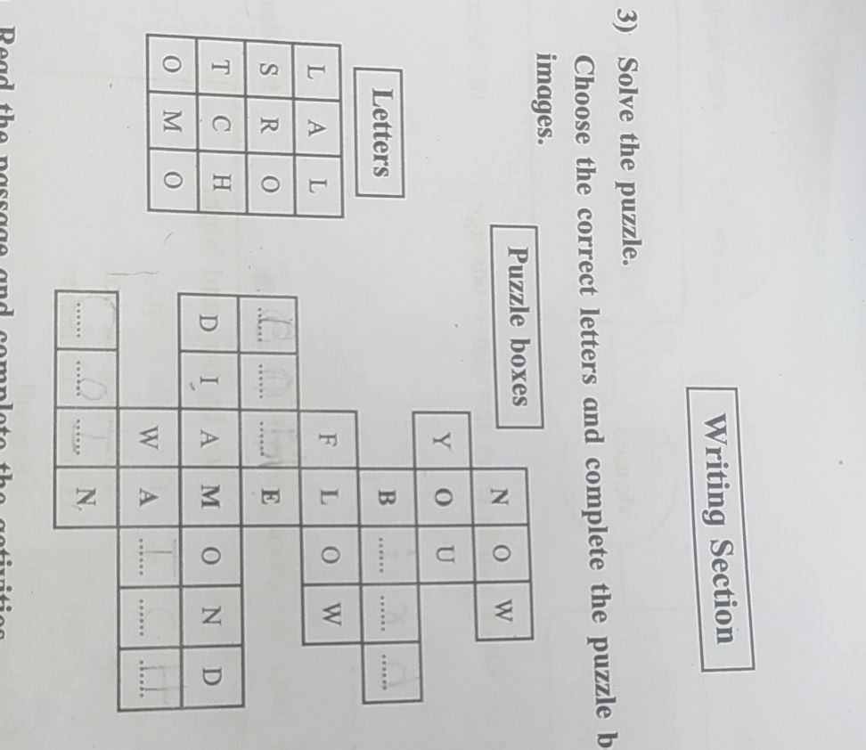 3) Solve the puzzle. Choose the correct | StudyX