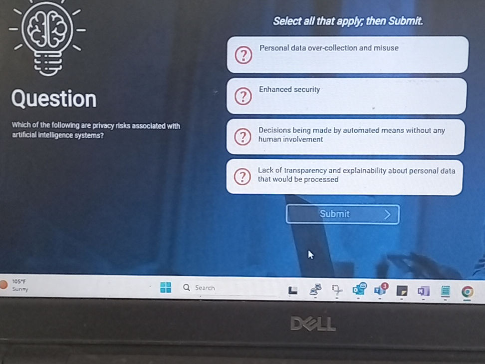 Select all that apply, then Submit. Which | StudyX