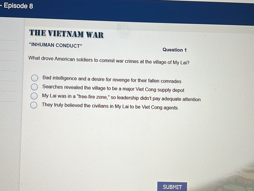 - Episode 8 THE VIETNAM WAR "INHUMAN | StudyX