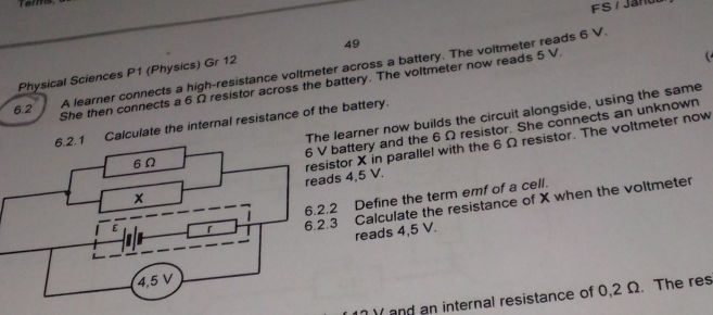 6. 2 A learner connects a high-resistance | StudyX