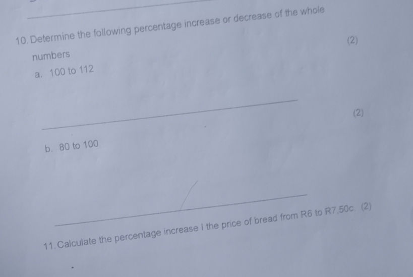 10. Determine the following percentage | StudyX