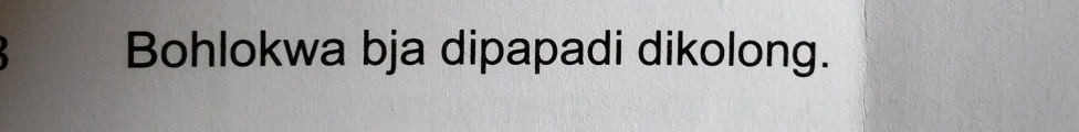 Bohlokwa bja dipapadi dikolong | StudyX
