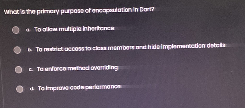 What is the primary purpose of encapsulation | StudyX