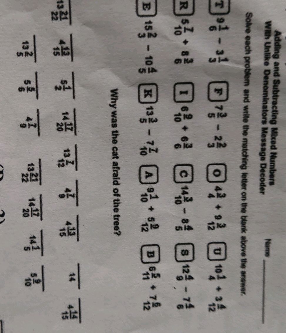 Adding and Subtracting Mixed Numbers With | StudyX