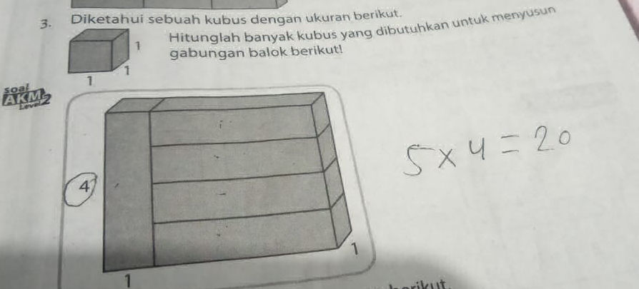 Diketahui sebuah kubus dengan ukuran | StudyX