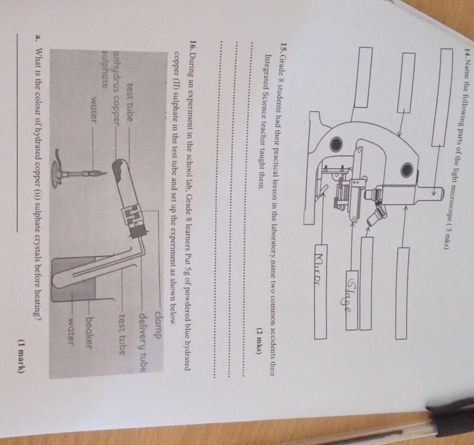 14. Name the following parts of the light | StudyX