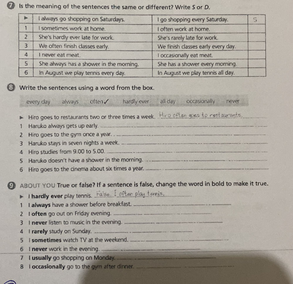 7 Is the meaning of the sentences the same | StudyX