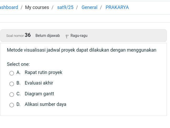 Metode visualisasi jadwal proyek dapat | StudyX