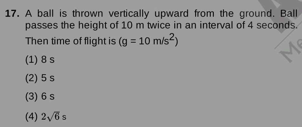 17. A ball is thrown vertically upward from | StudyX
