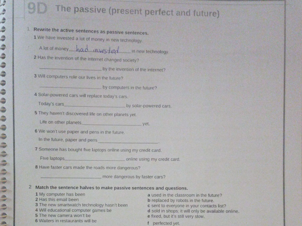 1 Rewrite the active sentences as passive | StudyX