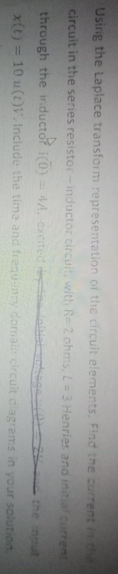 Using the Laplace transform representation | StudyX