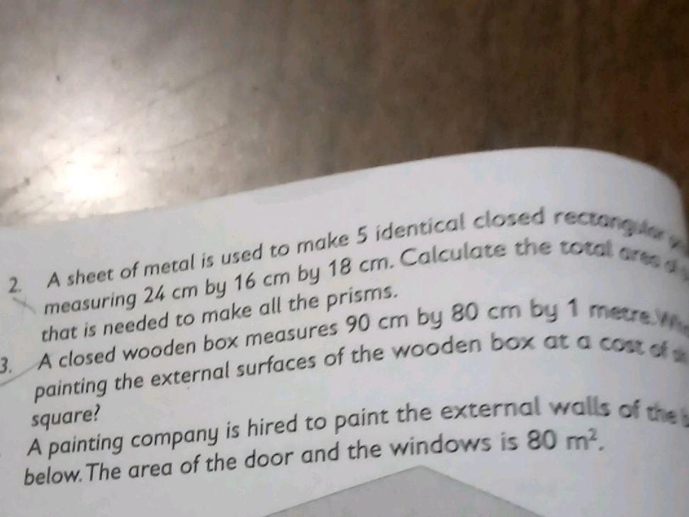 2. A sheet of metal is used to make 5 | StudyX