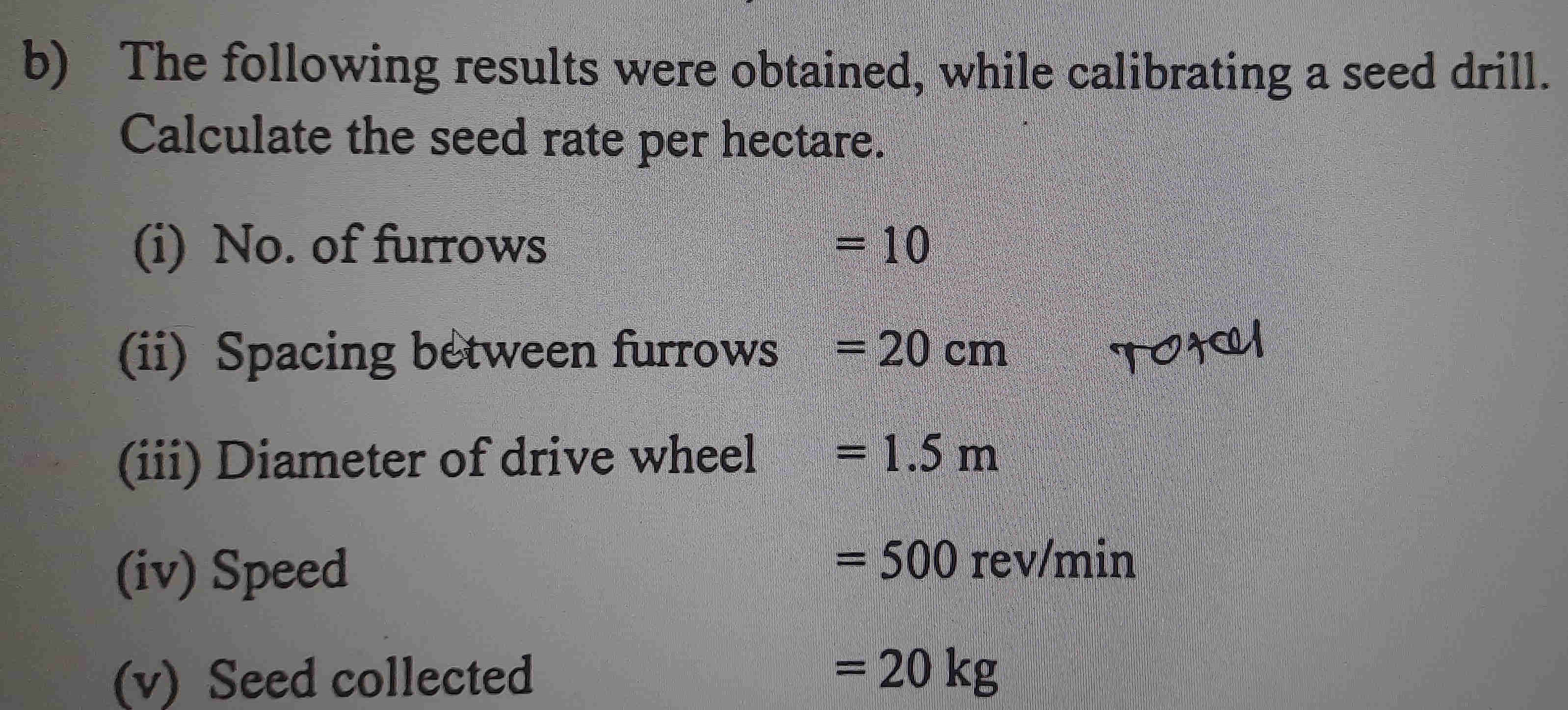 b) The following results were obtained, | StudyX
