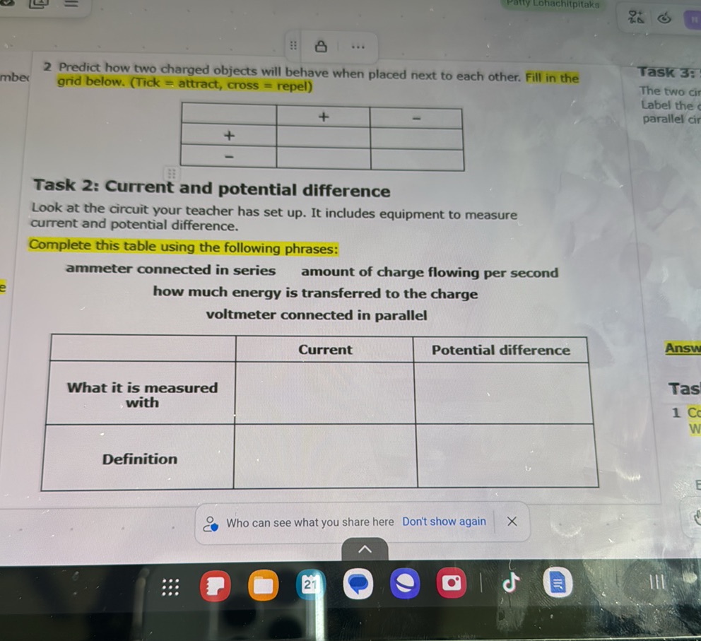 2 Predict how two charged objects will | StudyX