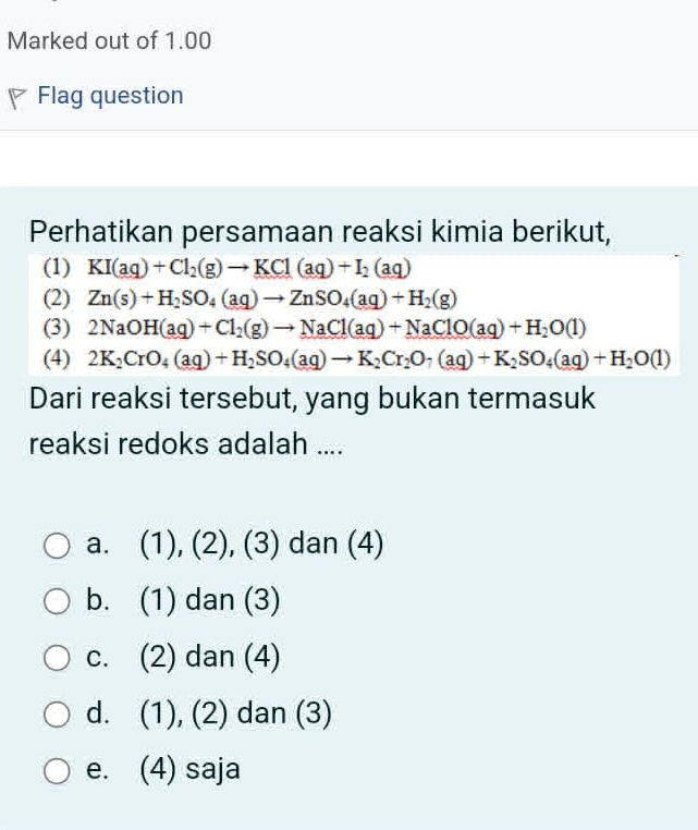 Perhatikan persamaan reaksi kimia berikut, | StudyX