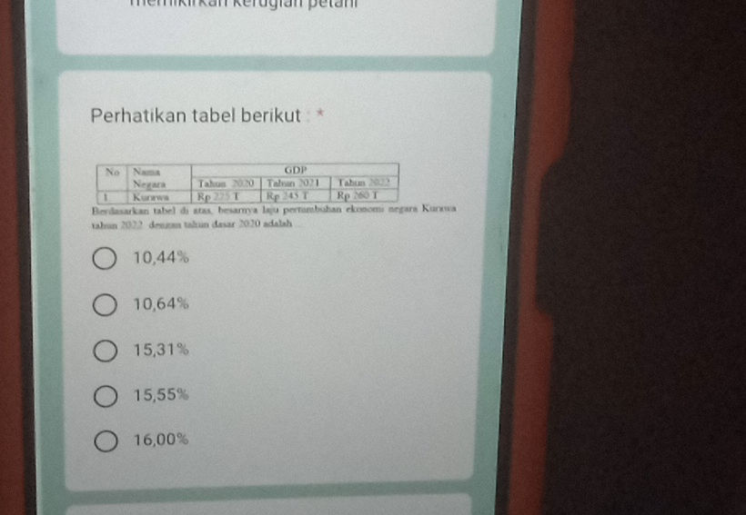 Perhatikan tabel berikut: * | No | Nama | StudyX