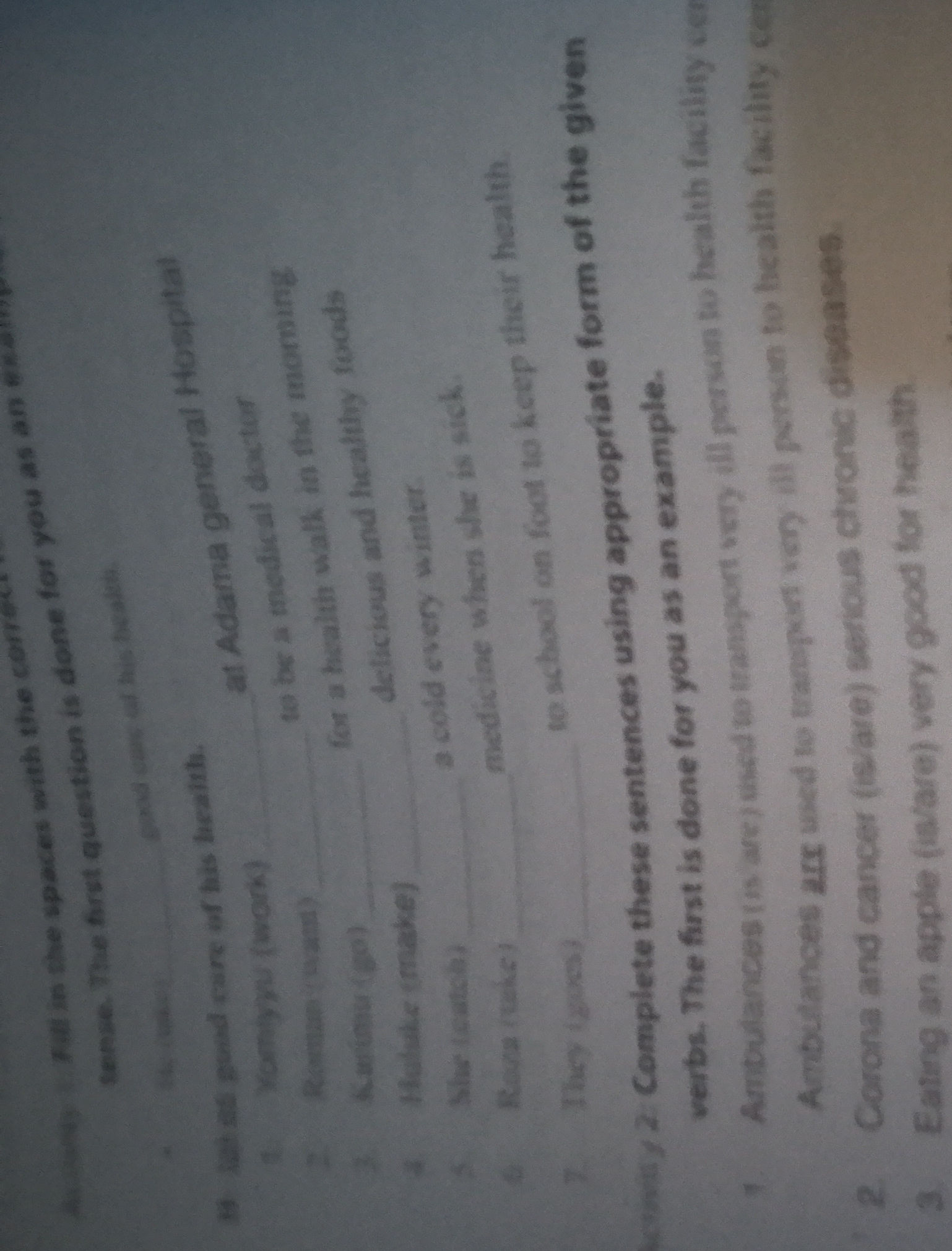 Activity 1: Fill in the spaces with the | StudyX