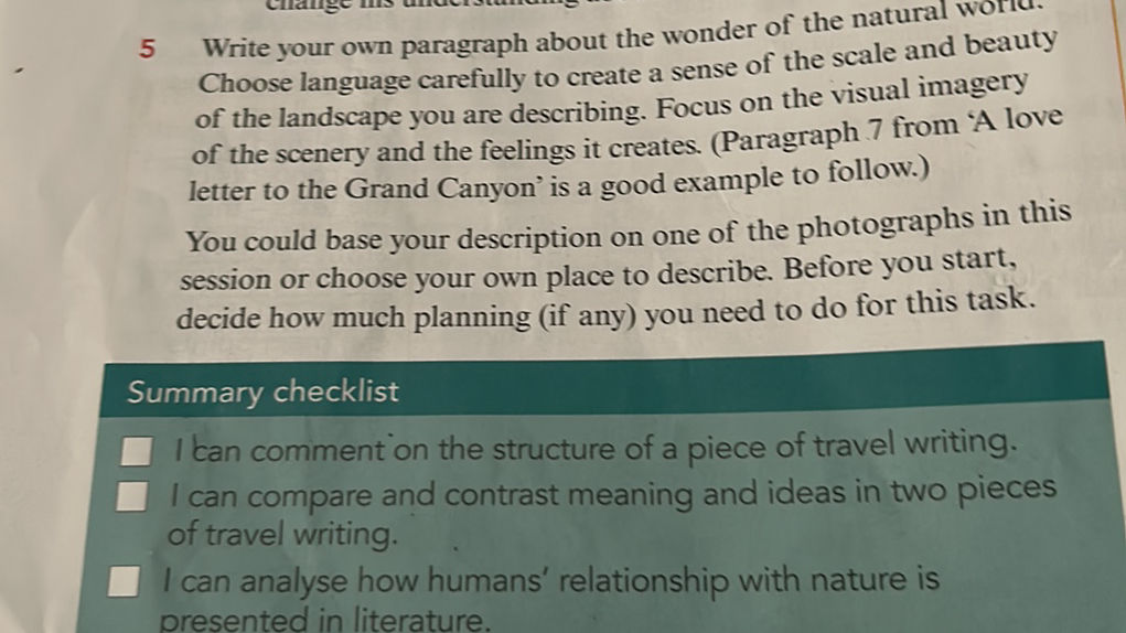 5 Write your own paragraph about the wonder | StudyX