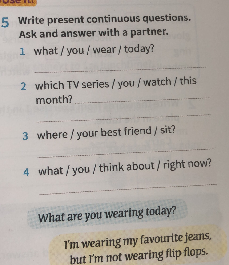 5 Write present continuous questions. Ask | StudyX