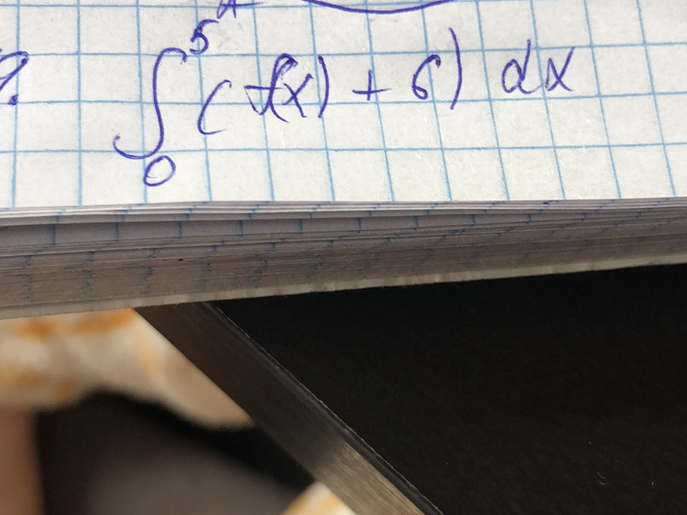 Definite Integral of f(x) + 6 from 0 to 5 | StudyX