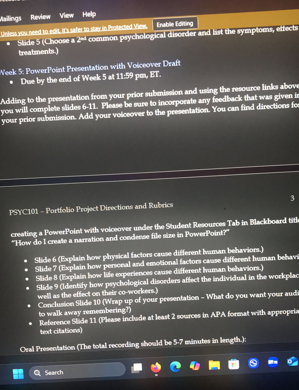 Slide 5 (Choose a 2nd common psychological | StudyX