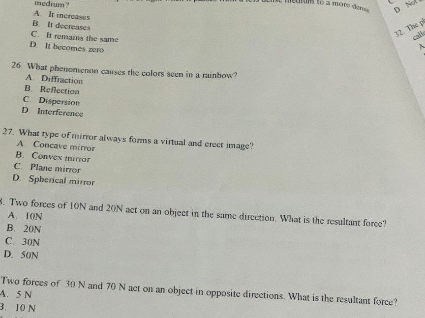 26. What phenomenon causes the colors seen | StudyX