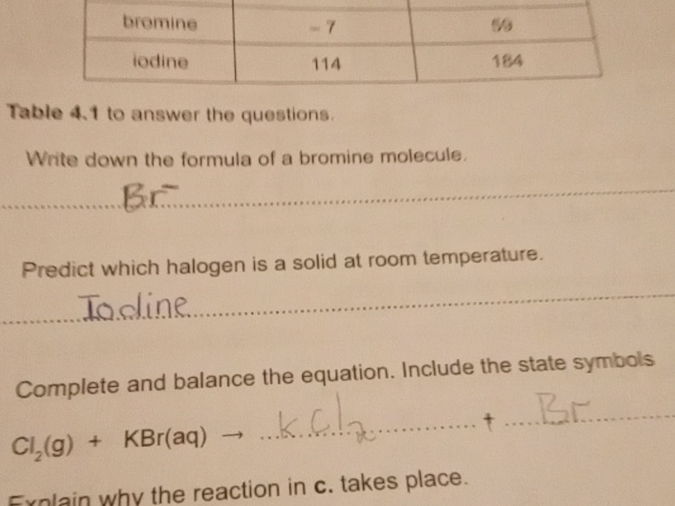Write down the formula of a bromine | StudyX