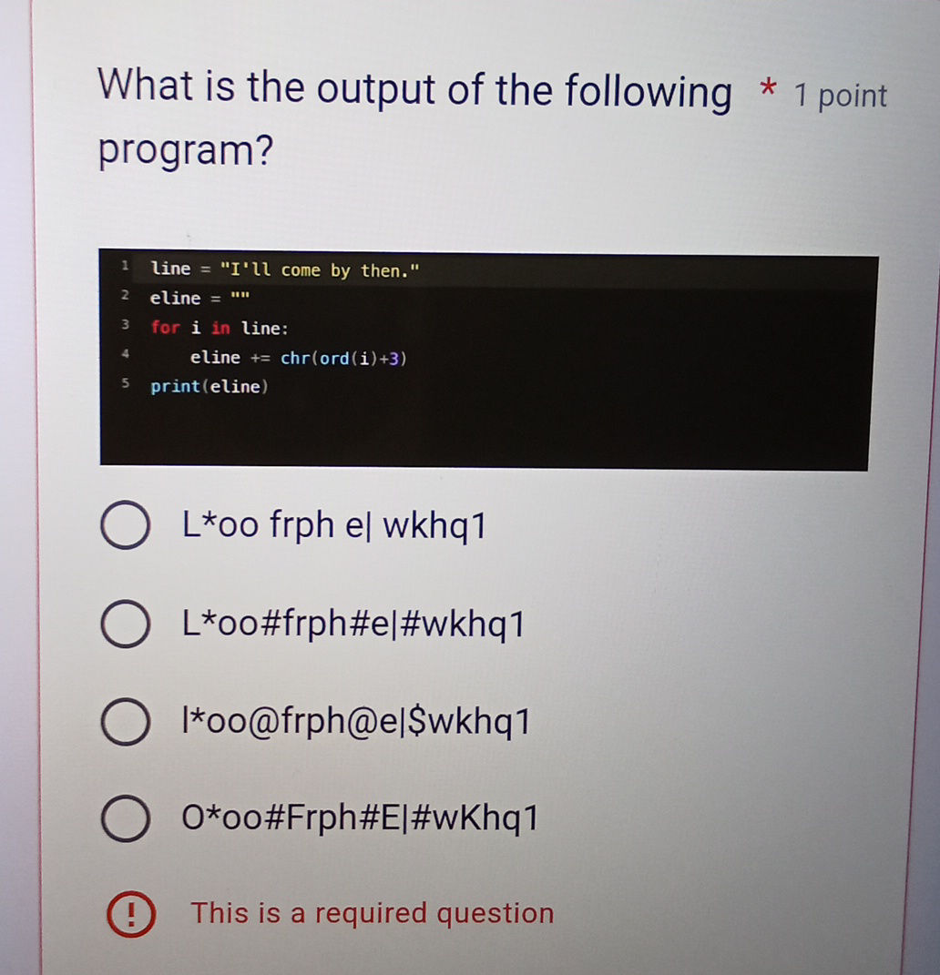 What is the output of the following program? | StudyX