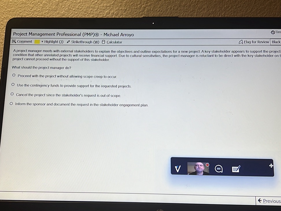A project manager meets with external | StudyX