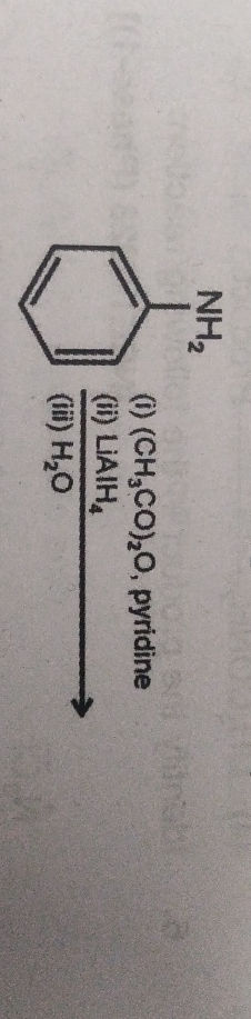 ${NH2}$ (i) ${(CH3CO)2O}$, pyridine (ii) | StudyX