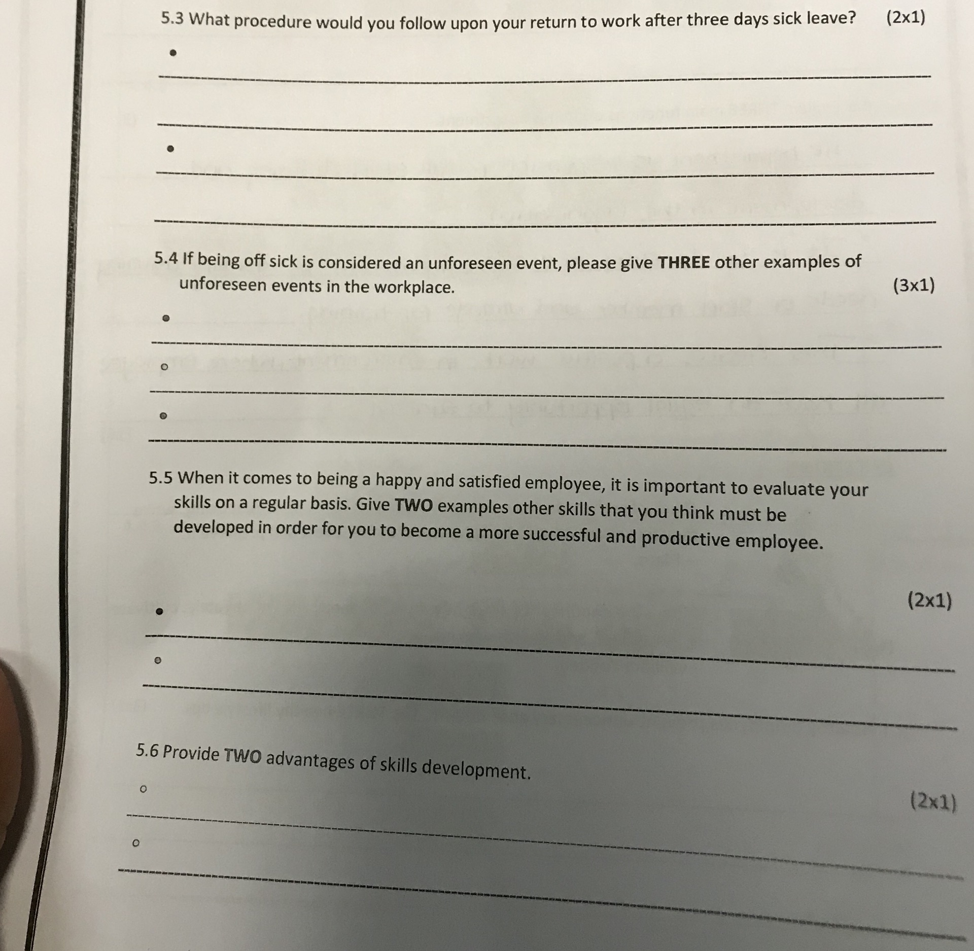 5.3 What procedure would you follow upon | StudyX