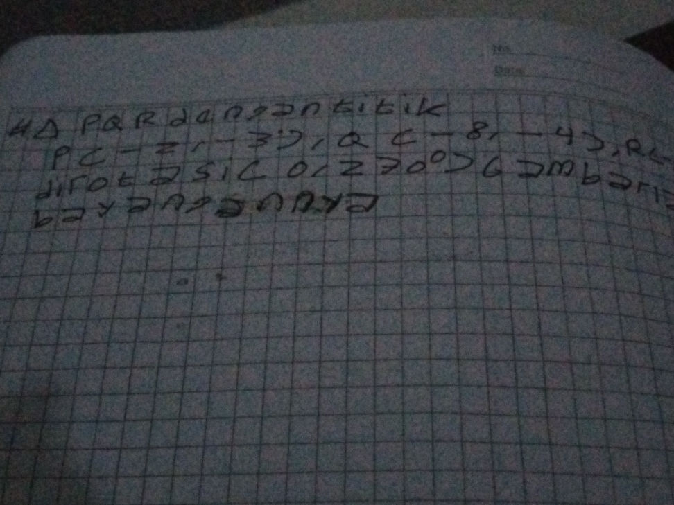 dengan titik PC = -3, Q(-8, -4), R... | StudyX