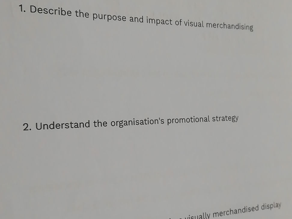 1. Describe the purpose and impact of visual | StudyX