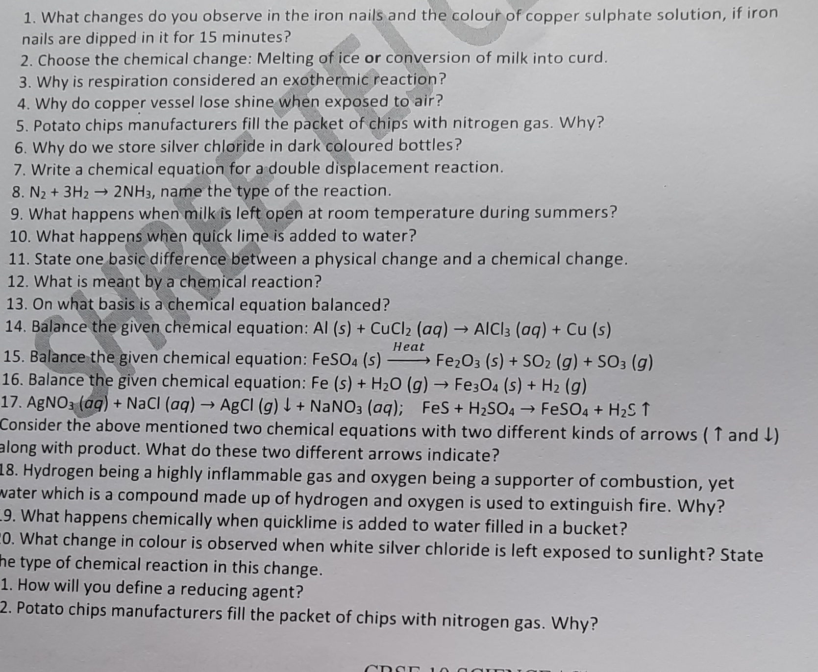 1. What changes do you observe in the iron | StudyX