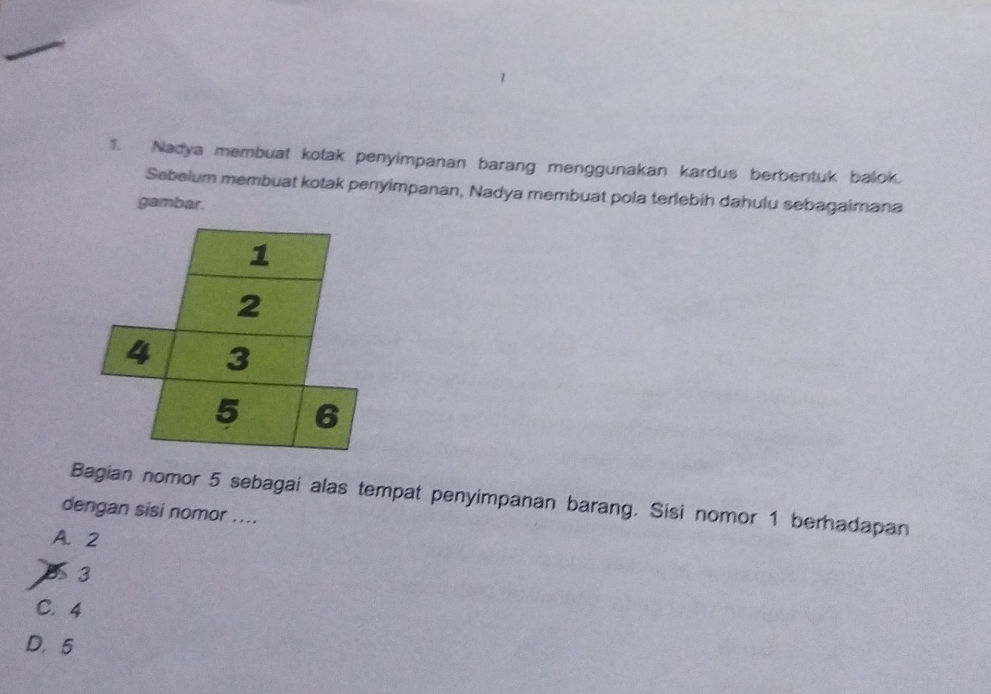 Nadya membuat kotak penyimpanan barang | StudyX