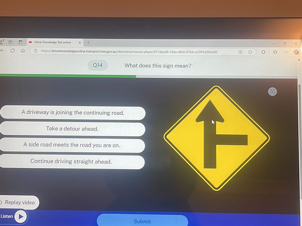 What does this sign mean? A driveway is | StudyX