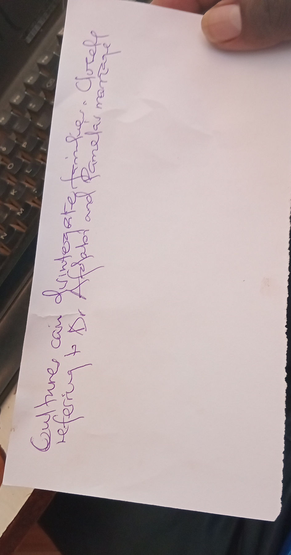 Culture can disintegrate referring to Dr | StudyX