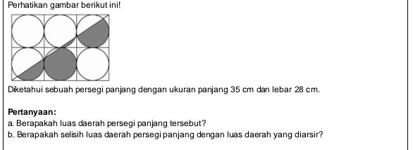 Diketahui sebuah persegi panjang dengan | StudyX