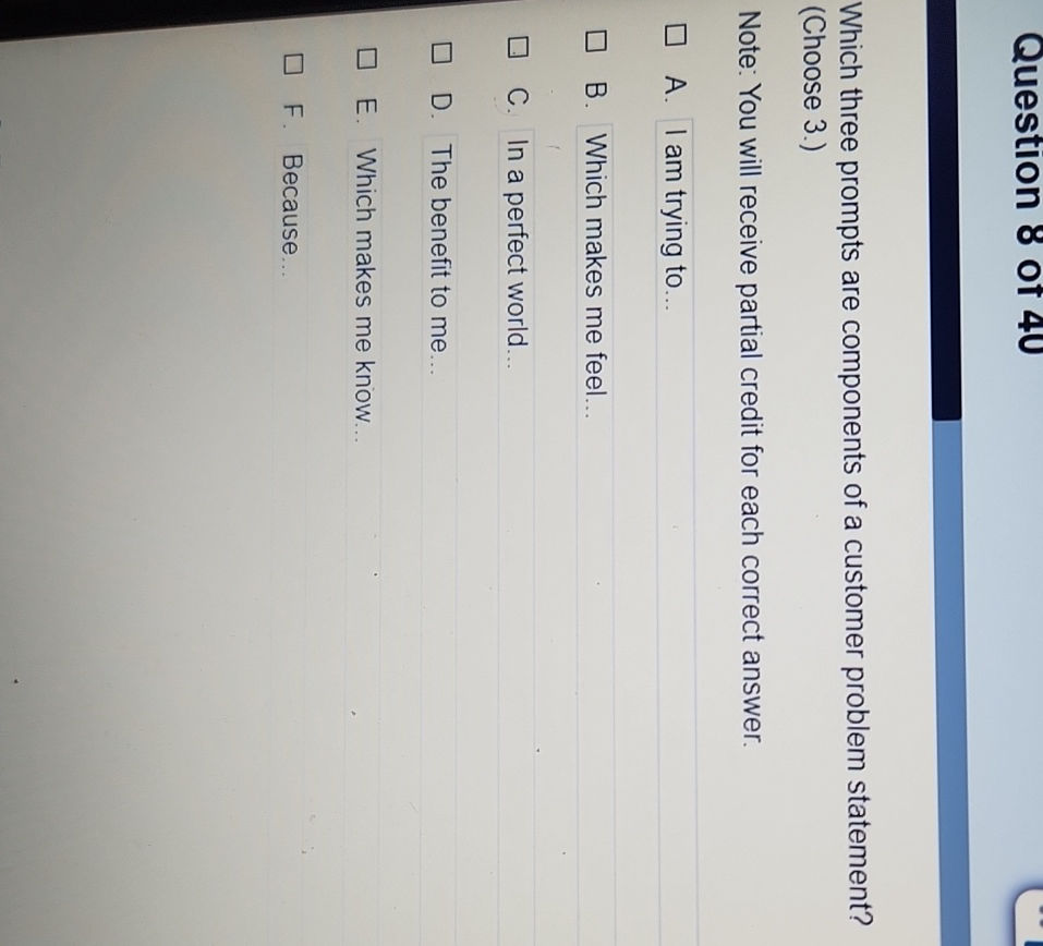 Which three prompts are components of a | StudyX
