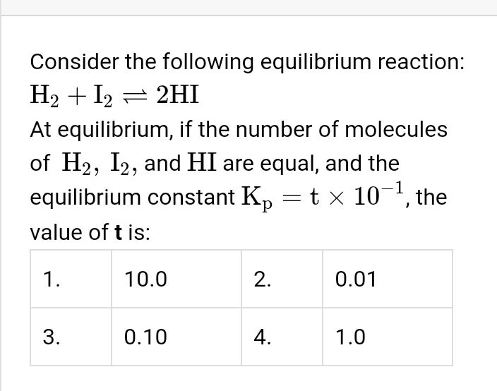 Consider the following equilibrium reaction: | StudyX