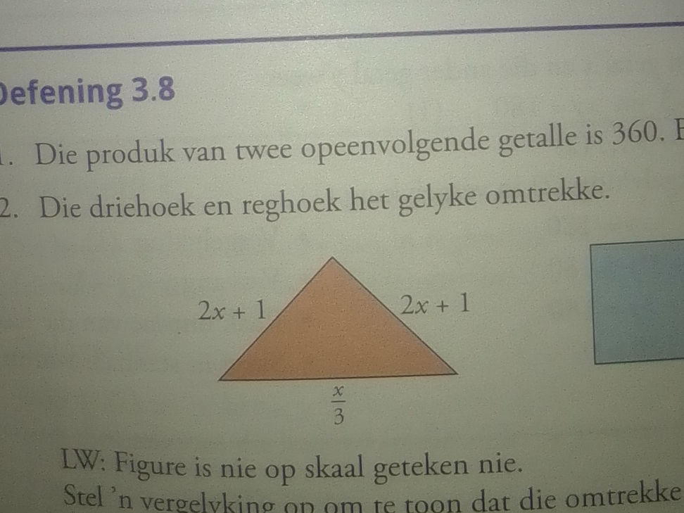 2. Die driehoek en reghoek het gelyke | StudyX