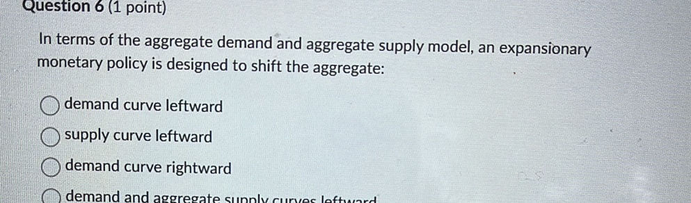 In terms of the aggregate demand and | StudyX