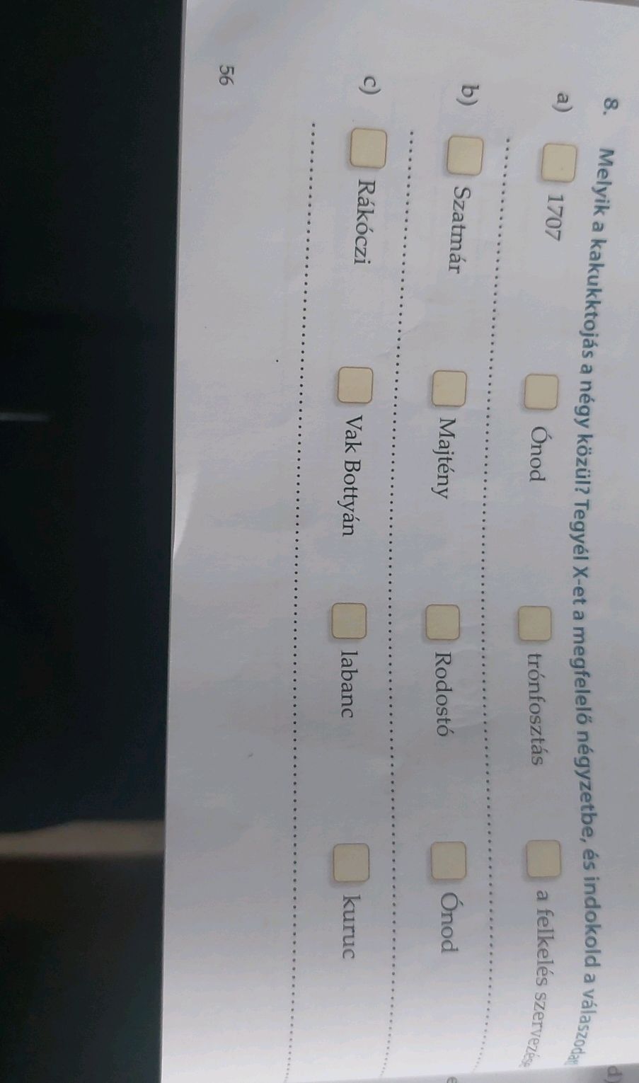 8. Melyik a kakukktojás a négy közül? Tegyél | StudyX