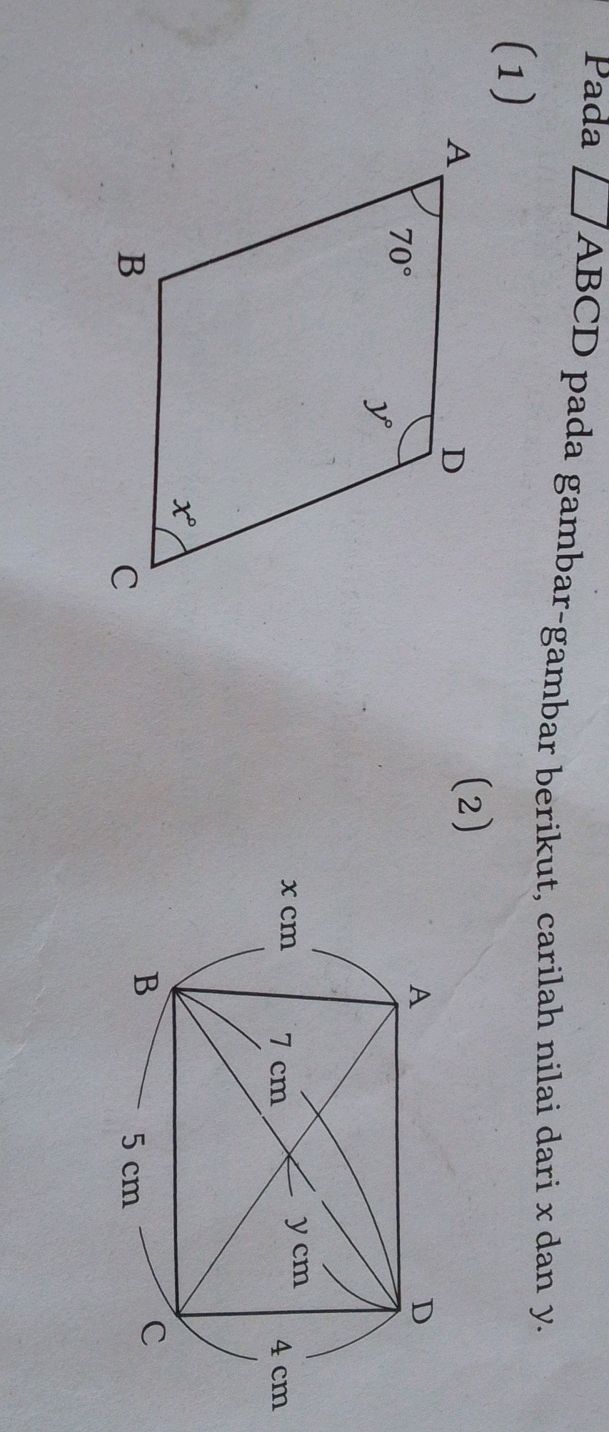 Pada ABCD pada gambar-gambar berikut, | StudyX