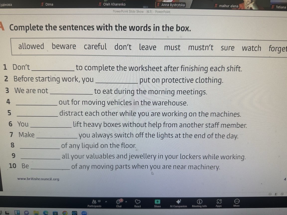 A Complete the sentences with the words in | StudyX