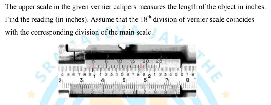 The upper scale in the given vernier | StudyX