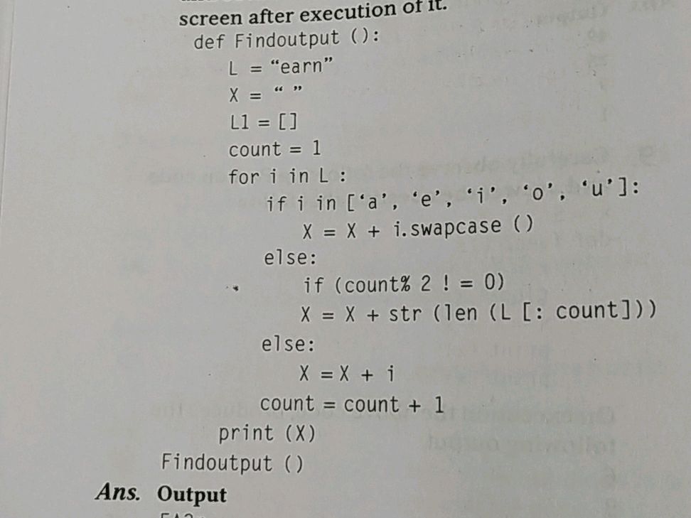 What will be the output of the following | StudyX